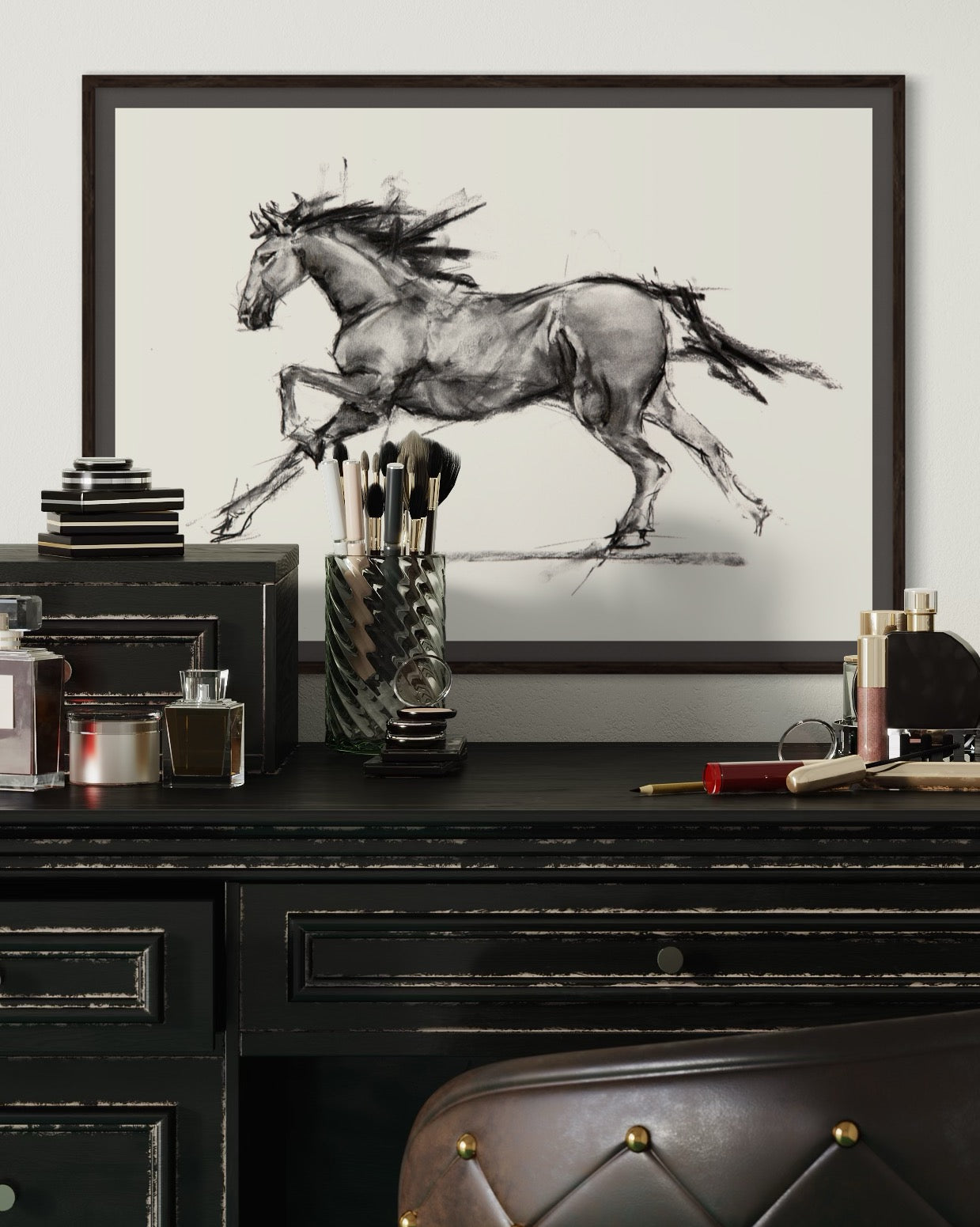 Horse Charcoal II - Print VDSP27 – VINCENT DA SILVA SHOP